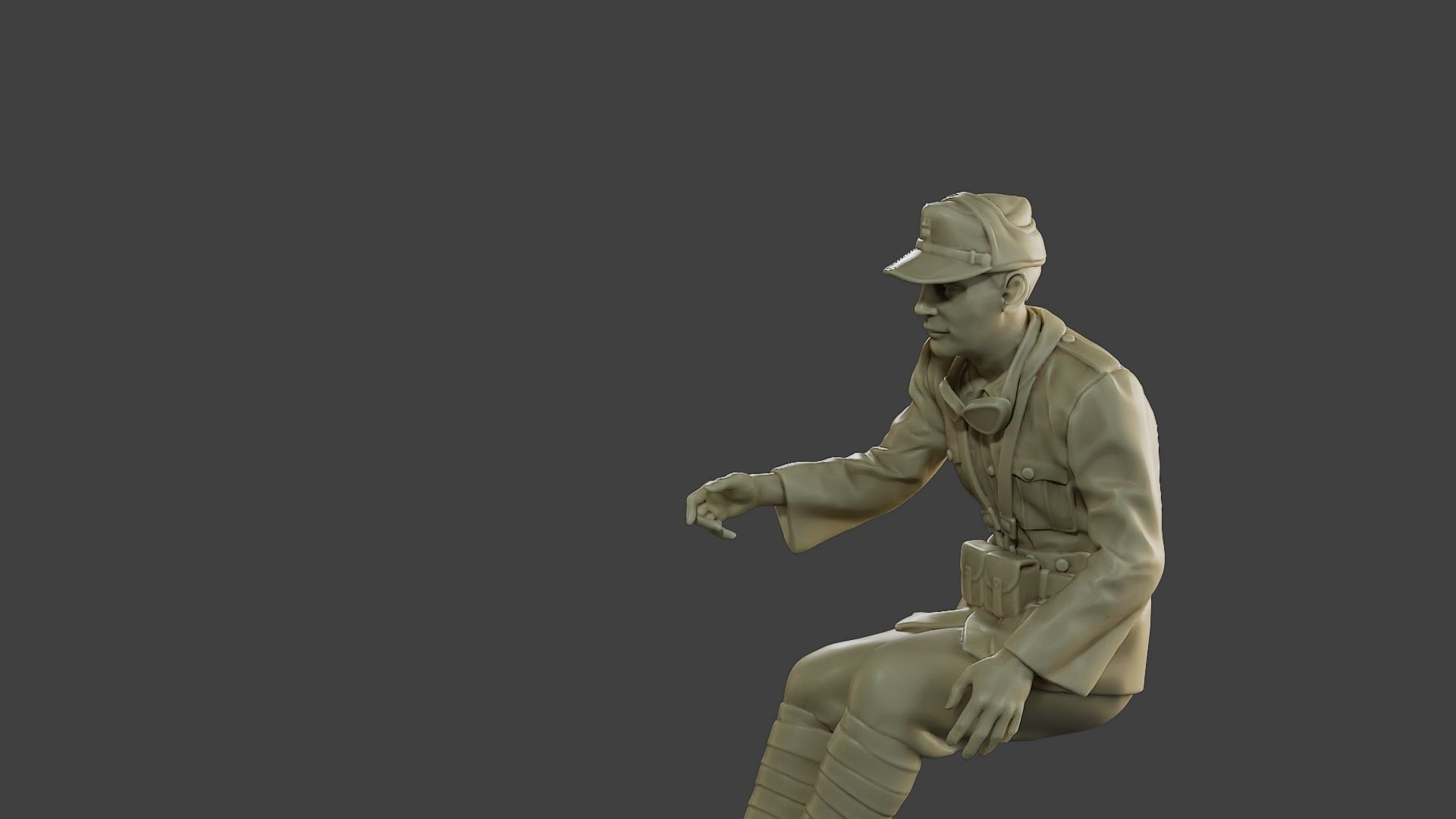 Italian soldier Sit ww2 IT10 3D model 3D printable | CGTrader
