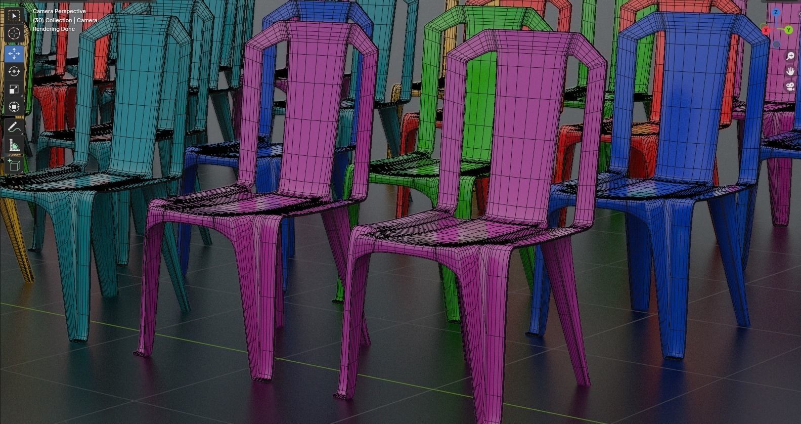 Plastic Chairs Model 3D model | CGTrader