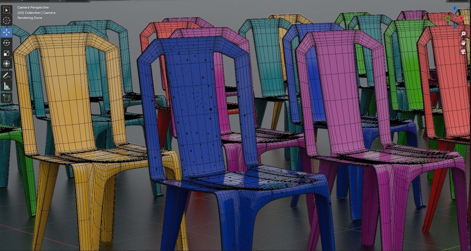 Plastic Chairs Model 3D model | CGTrader