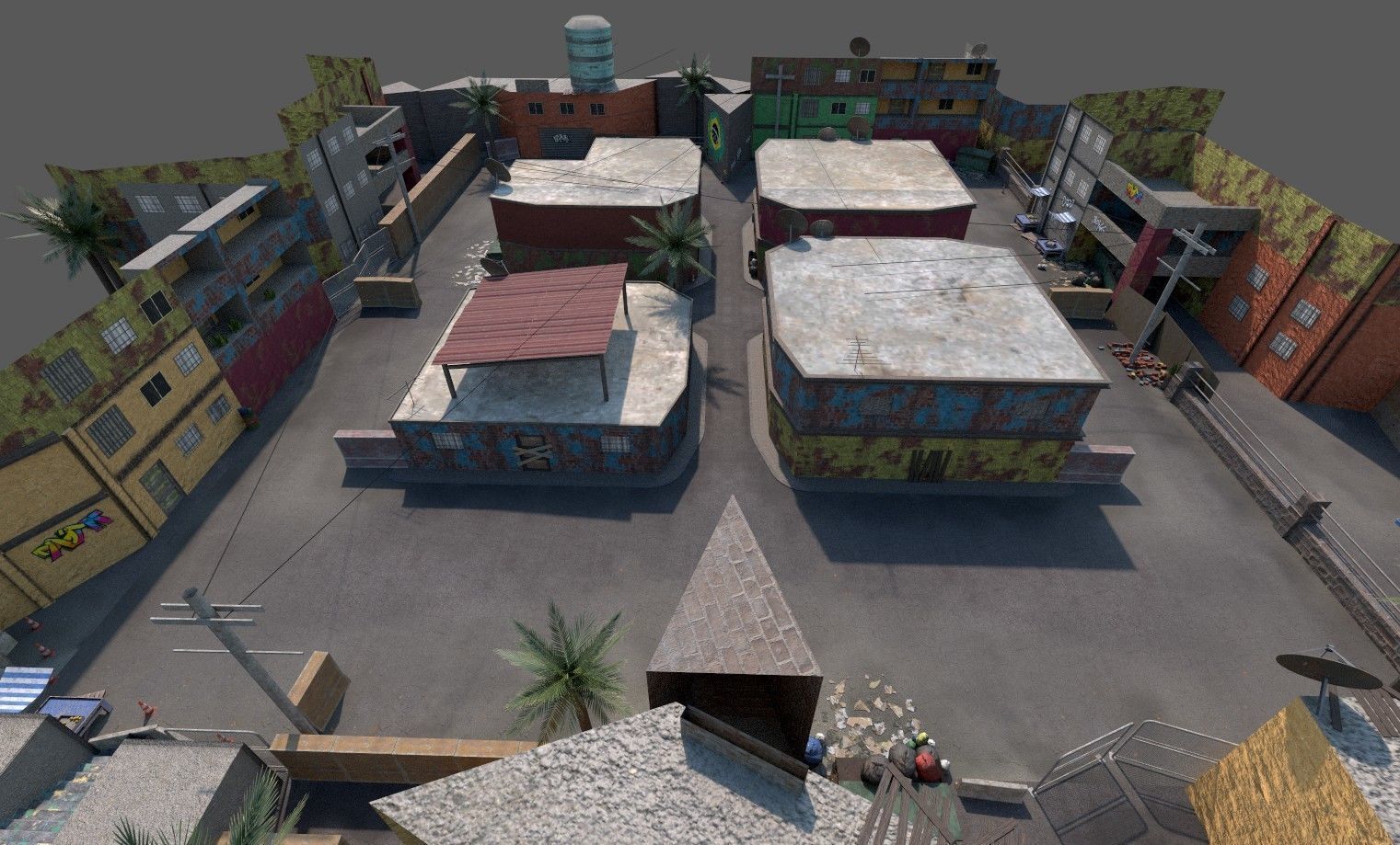 3D model Favela Map - Cs Iceworld Layout - Mobile Compatible Game Ready ...
