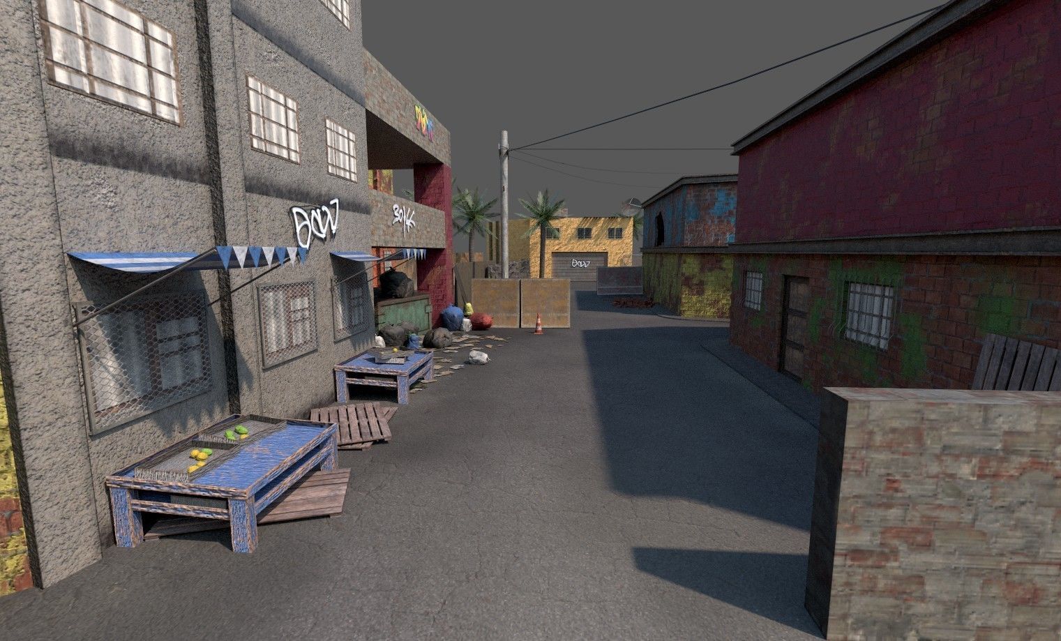 3D model Favela Map - Cs Iceworld Layout - Mobile Compatible Game Ready ...