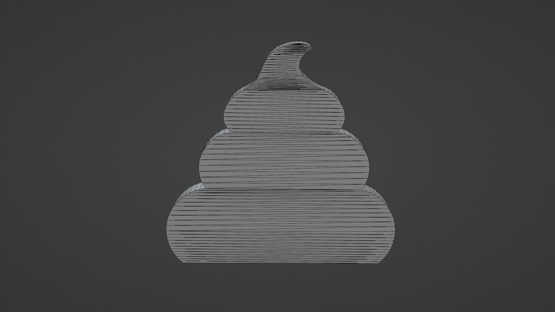 Silver poop icon 3D model | CGTrader