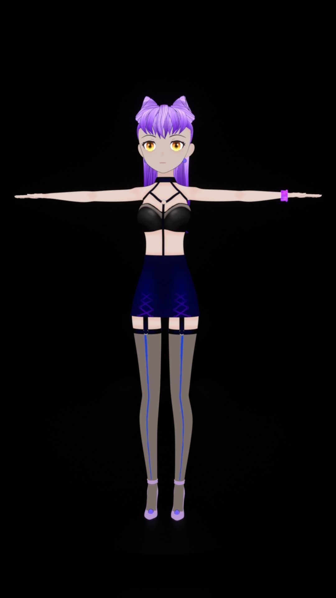 Anime girl inpired by KDA Evelynn from League of Legends 3D model ...