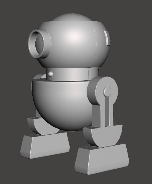 Custom STL File Baby R2 D2 Cartoon Droid Series 3d printing 3D model 3D ...