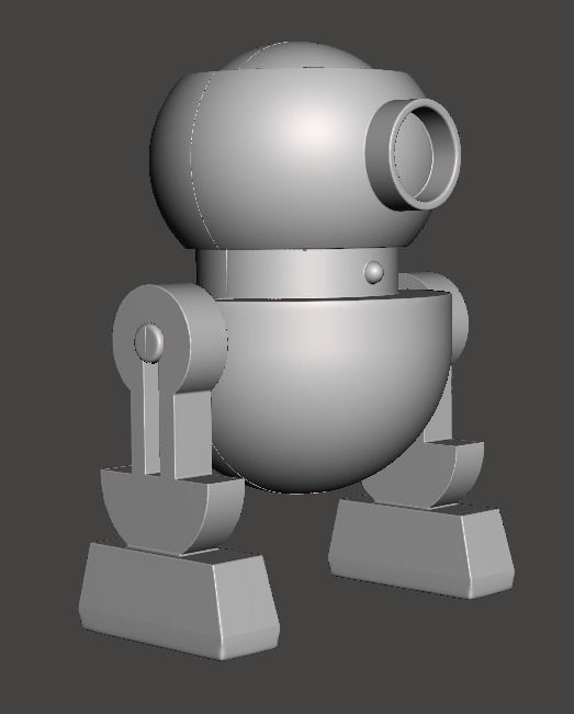 Custom STL File Baby R2 D2 Cartoon Droid Series 3d printing 3D model 3D ...