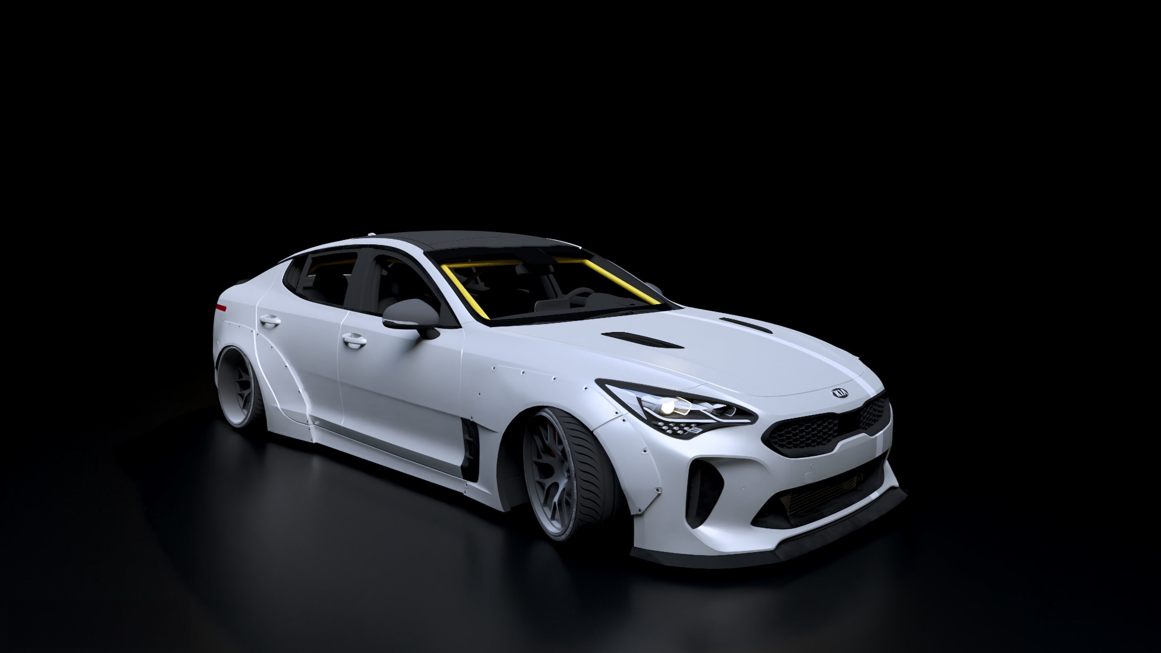 KIA Stinger GT With Wide Body Kit 3D 3D model | CGTrader