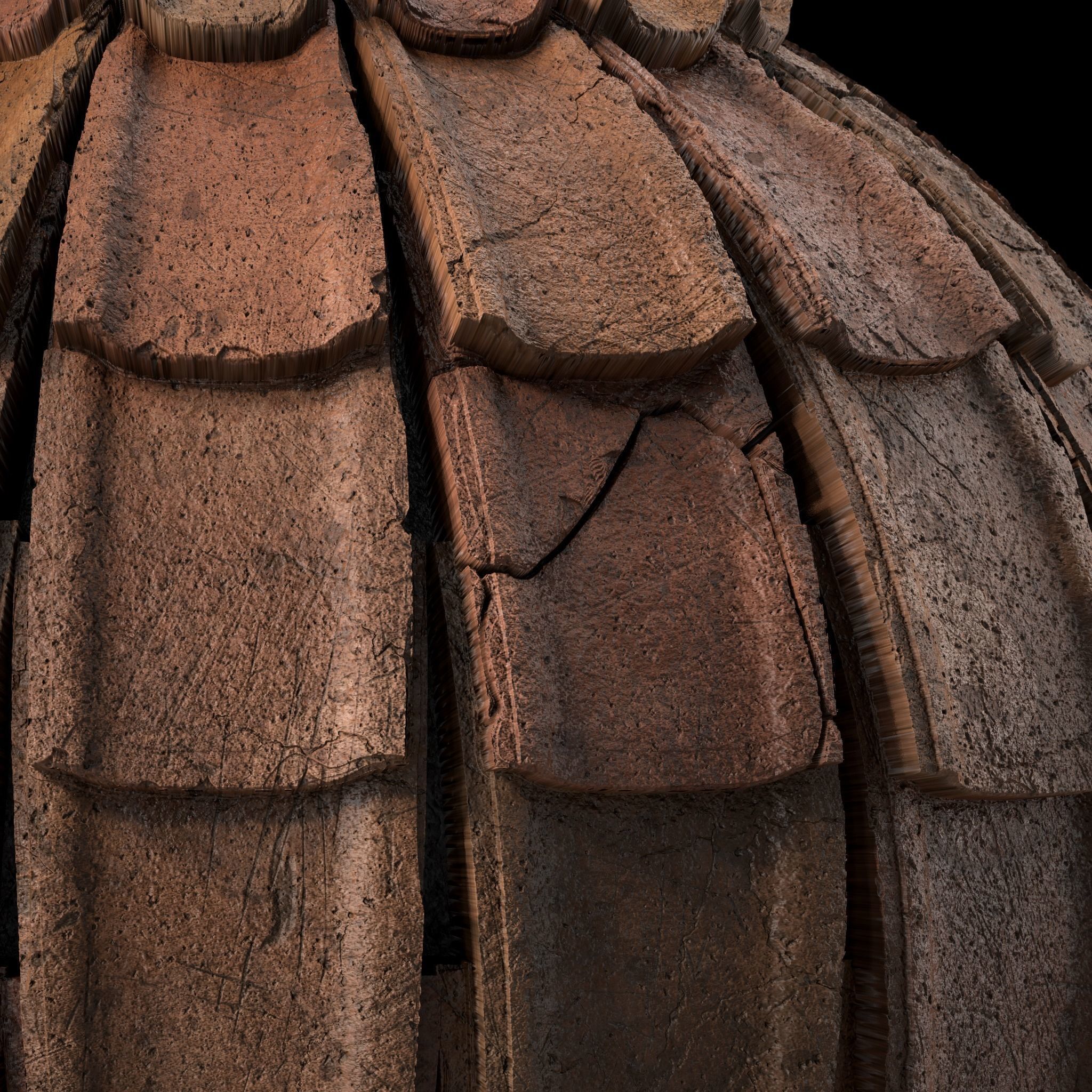 Texture Roof Tile Materials 107- Concrete Roofing - Sbsar Seamless Pbr ...