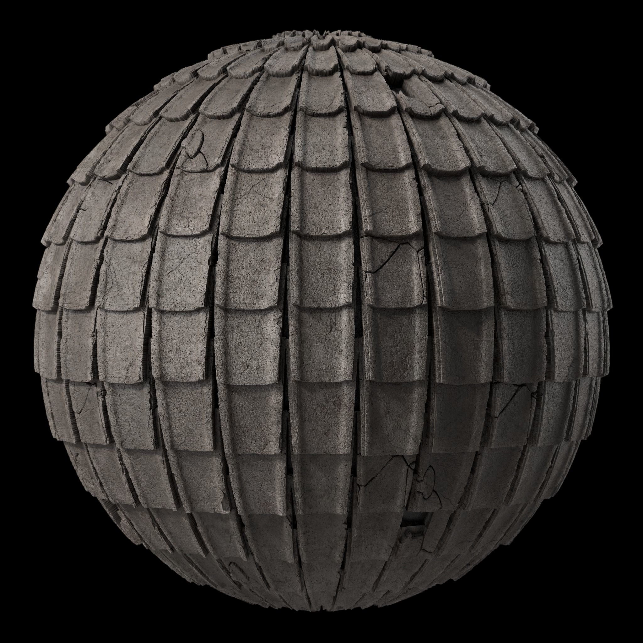 Texture Roof Tile Materials 107- Concrete Roofing - Sbsar Seamless Pbr ...