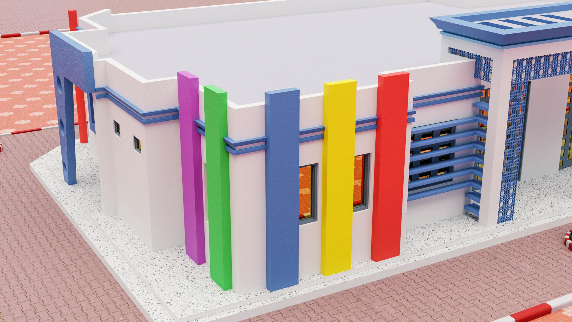 School cafeteria 3D model | CGTrader