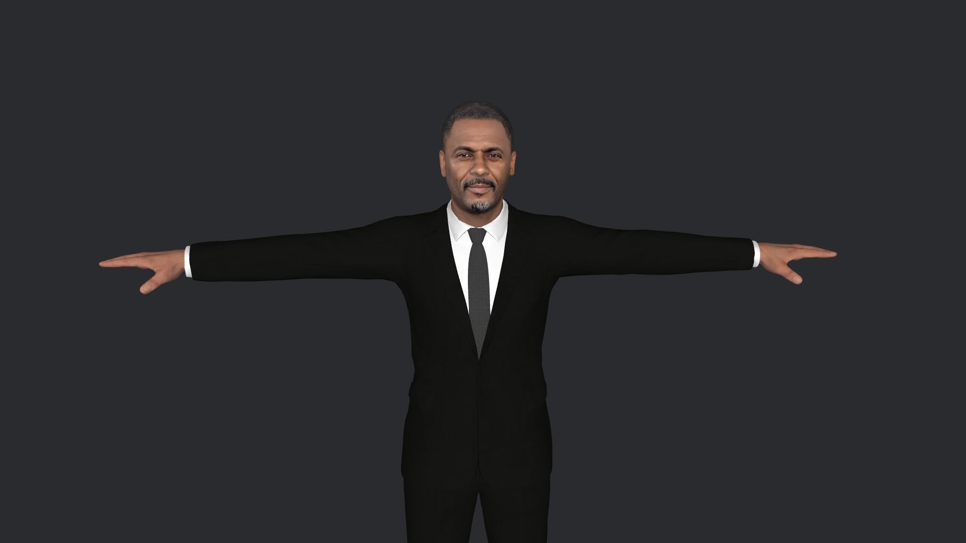 Idris Elba Hyper Realistic Full Body Rigged Character 3D model rigged ...