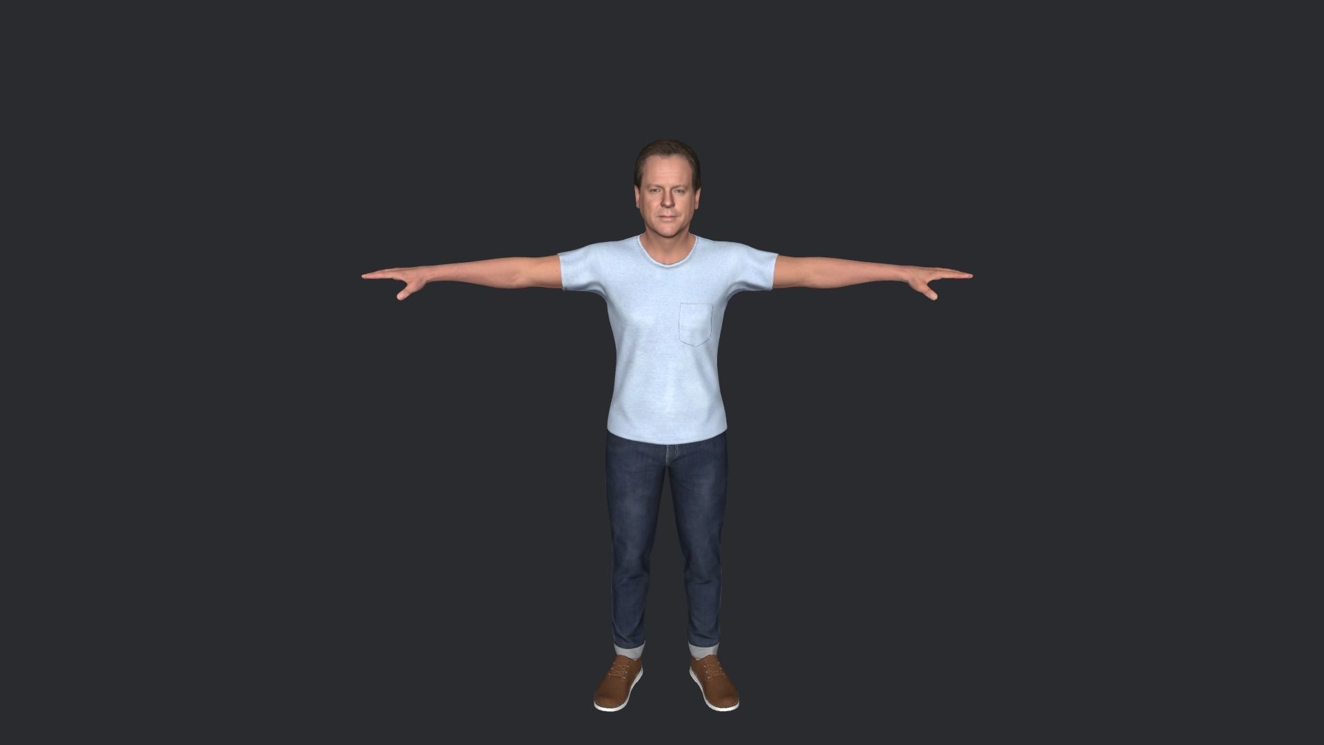 Jack Bauer Hyper Realistic Full Body Rigged Character 3D model rigged ...