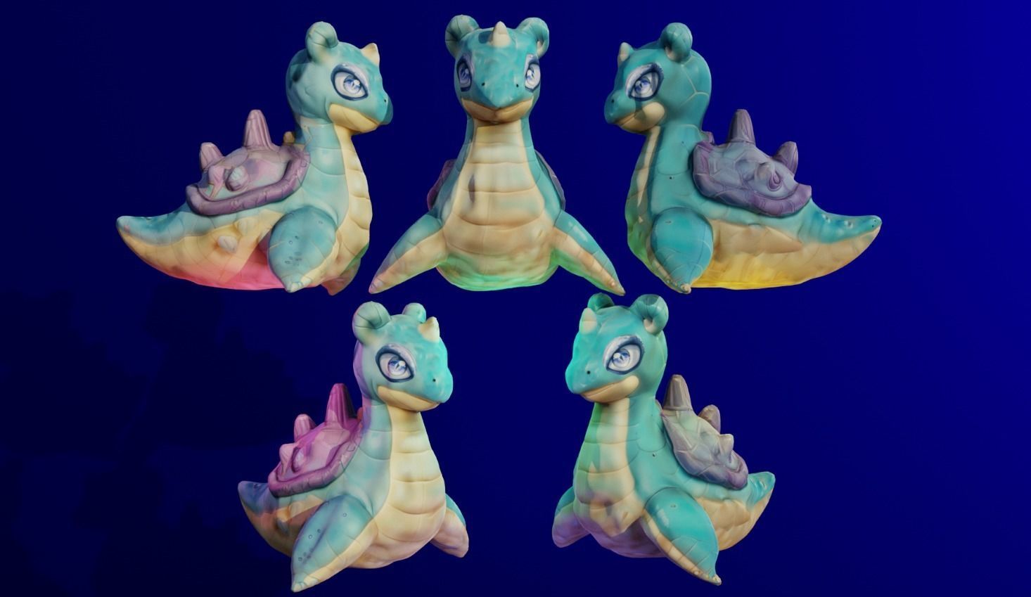 Adorable Lapras Baby 3D Model 3D model | CGTrader
