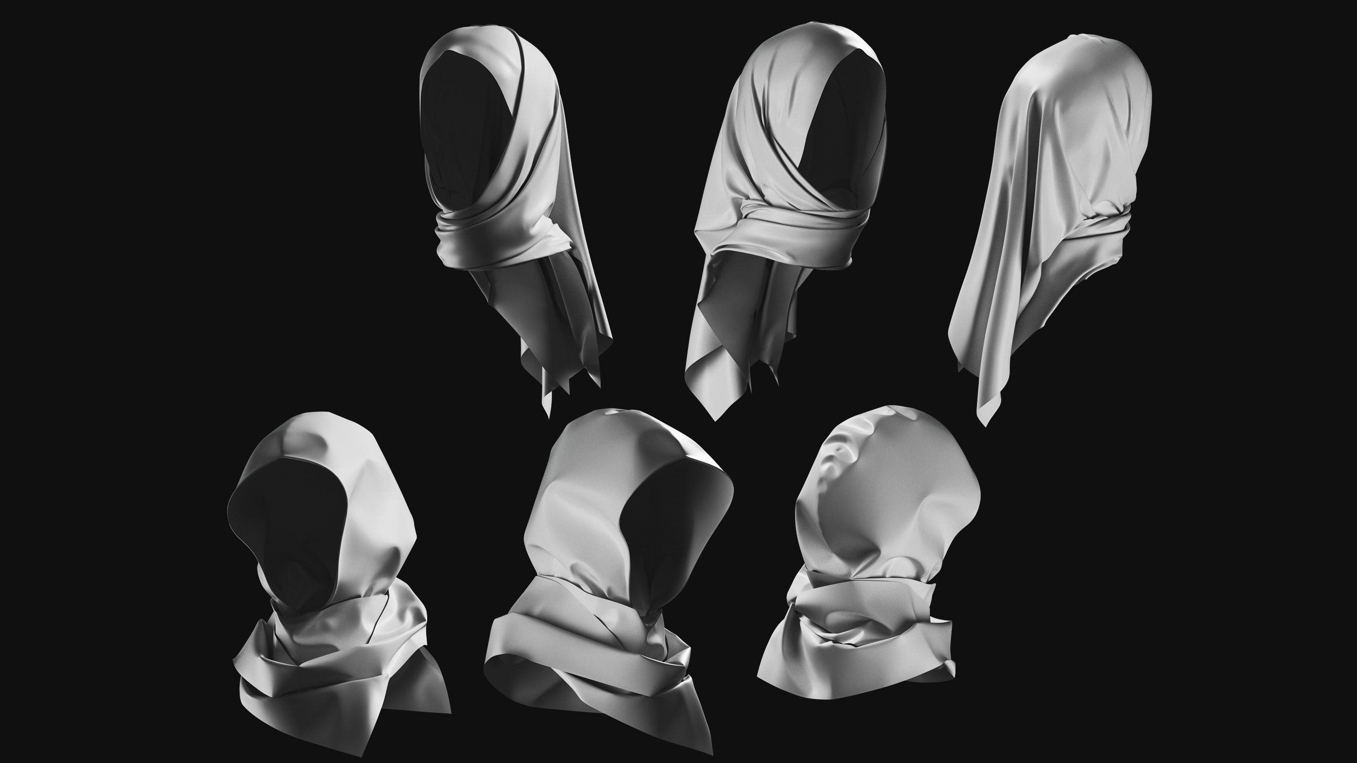 Basemesh Arab Medieval Headwear Collection 3D model | CGTrader
