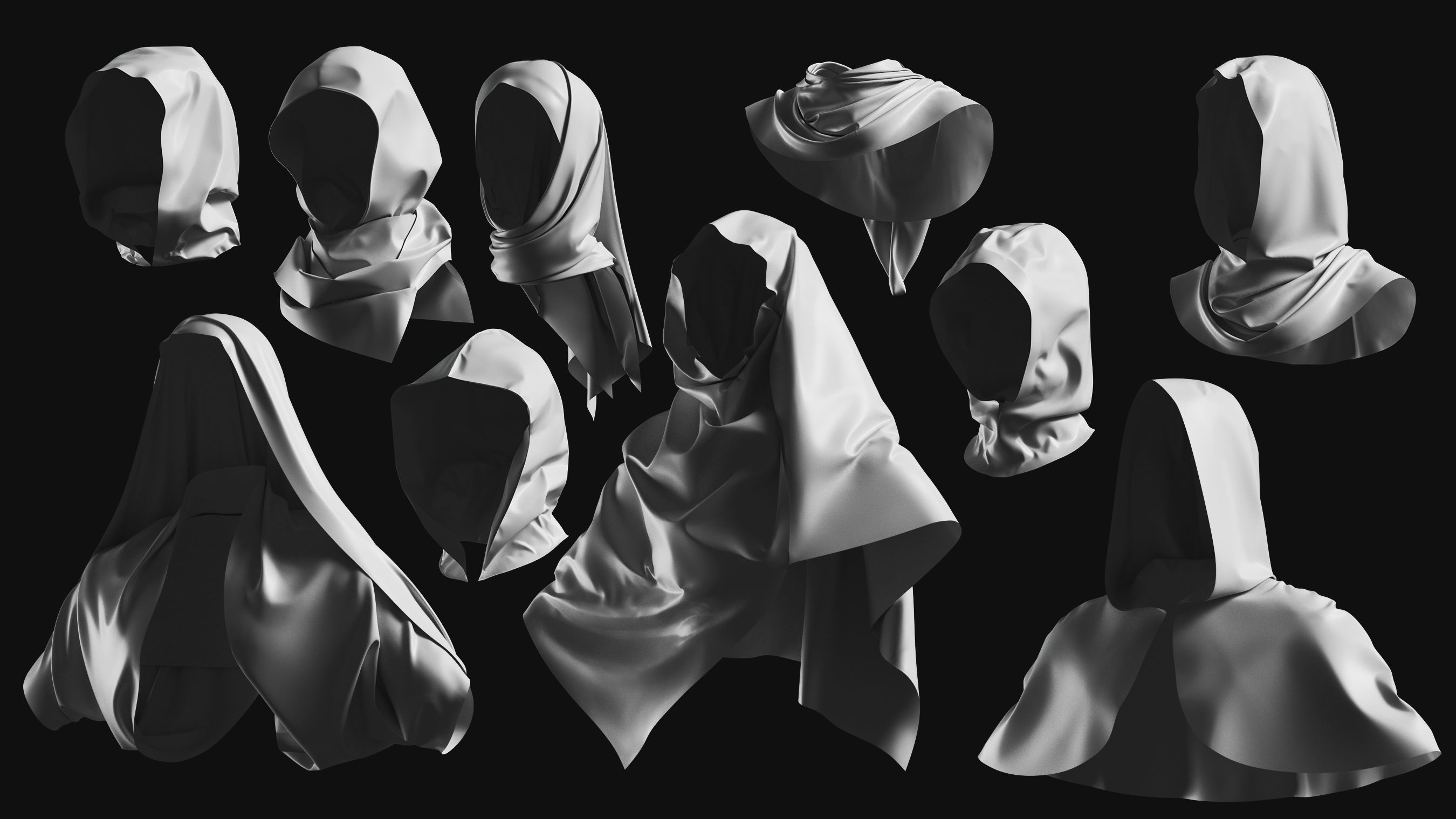 Basemesh Arab Medieval Headwear Collection 3D model | CGTrader