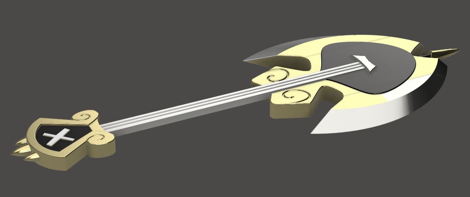 Hazbin Hotel - Adam guitar axe 3D model 3D printable | CGTrader