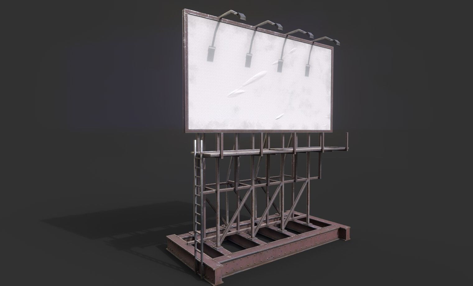 3D model Rooftop Billboard001 Model VR / AR / low-poly | CGTrader