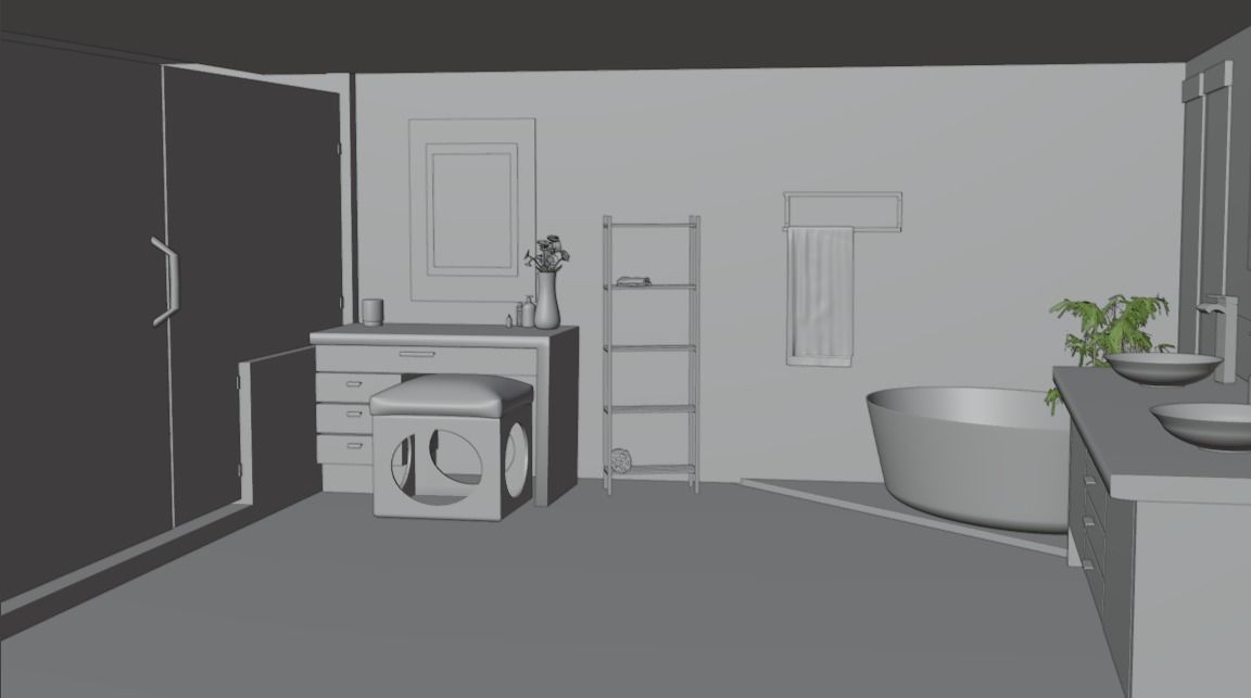 Design Bathroom interior 3D model | CGTrader