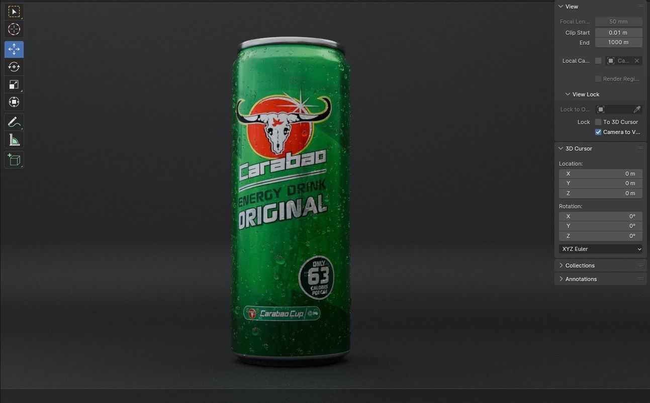 3d Model Carabao 3d Model Can Model Vr Ar Low Poly Cgtrader