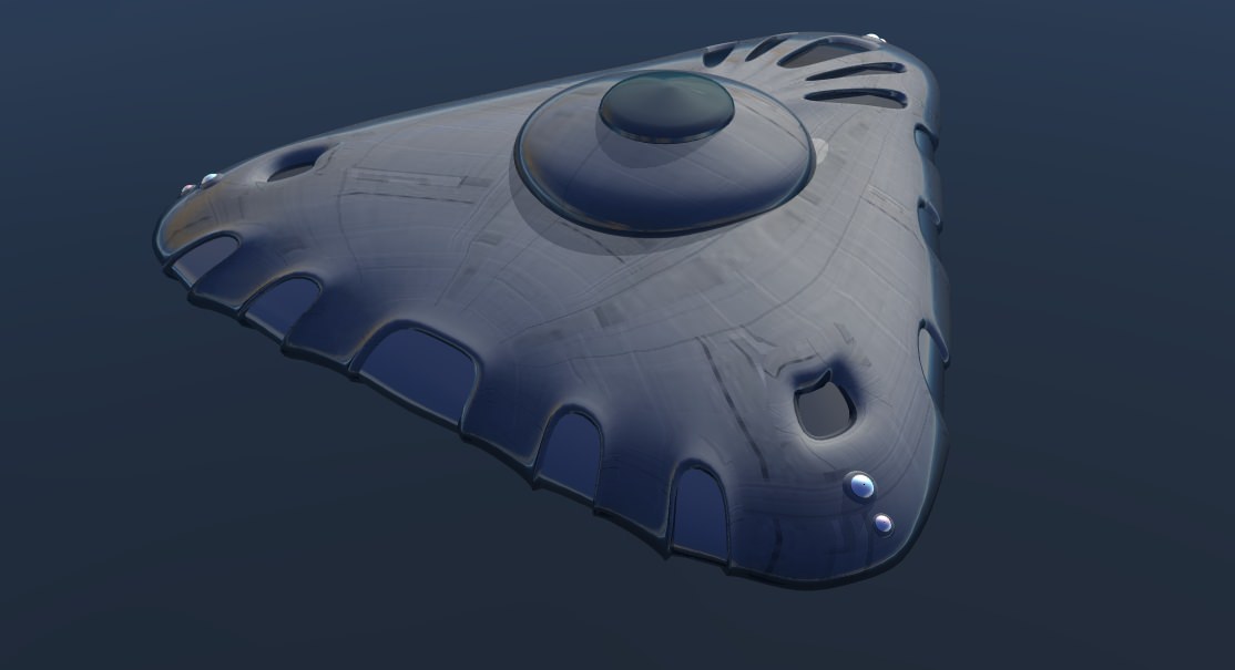 TR3B II free 3D Model .obj - CGTrader.com
