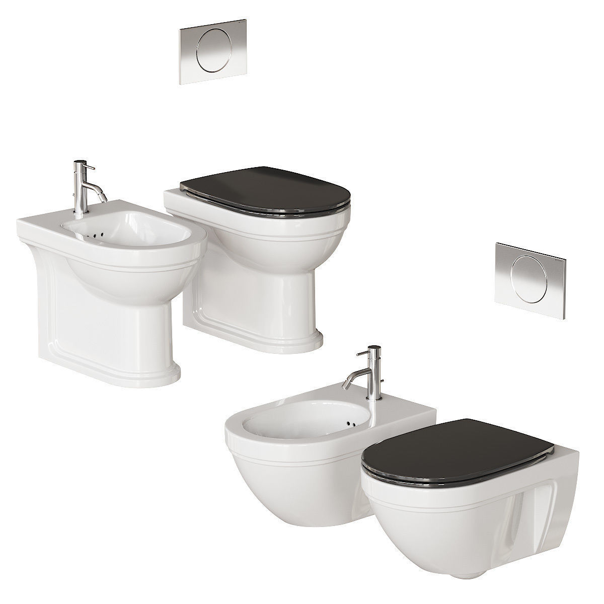 Ceramica Catalano Canova Royal WC Full Set 3D model | CGTrader
