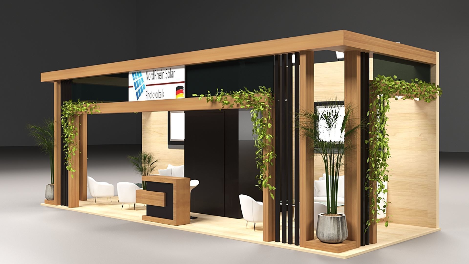 3D model Exhibition booth stand design 8x3 3D model | CGTrader