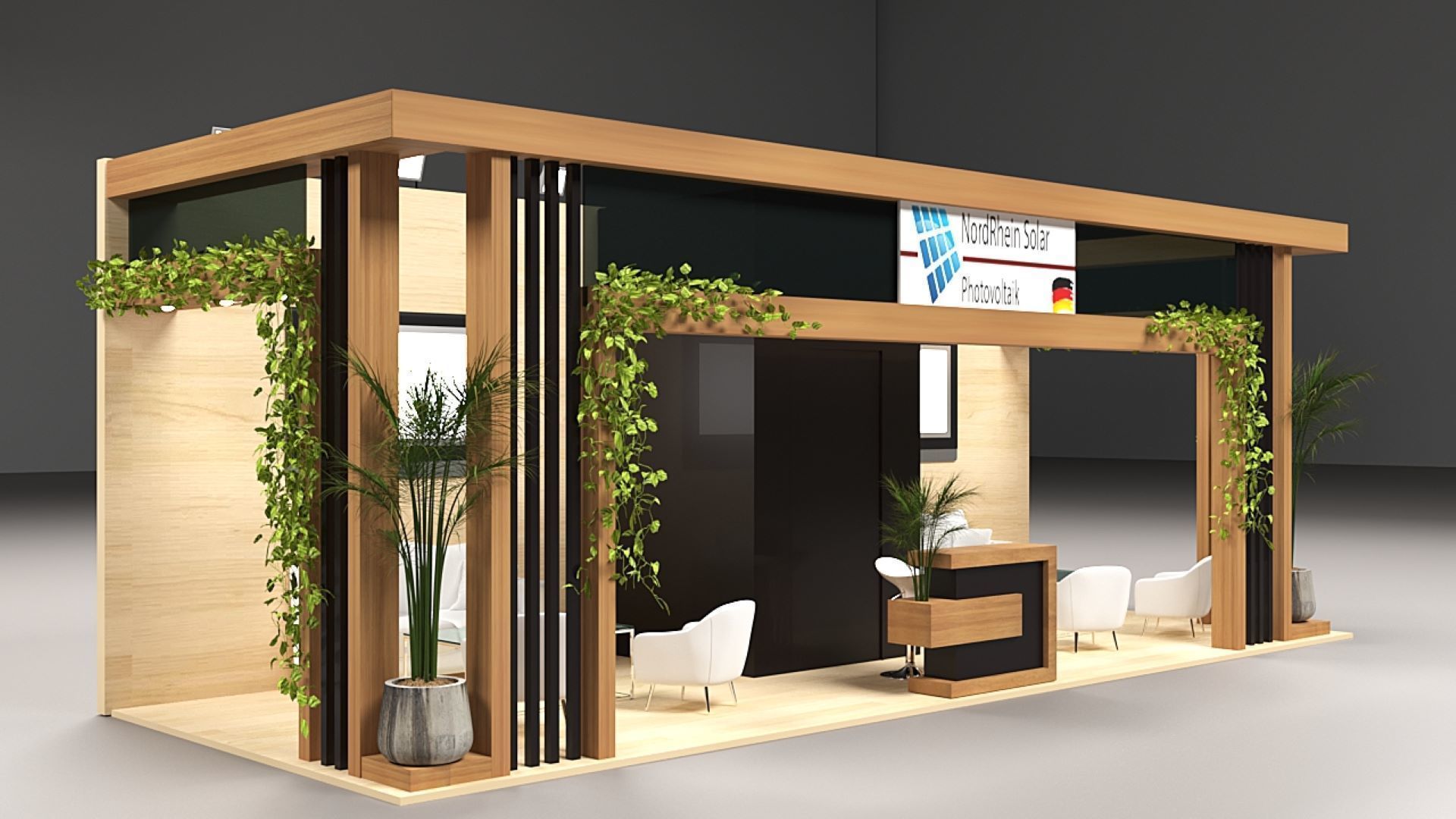 3D model Exhibition booth stand design 8x3 3D model | CGTrader