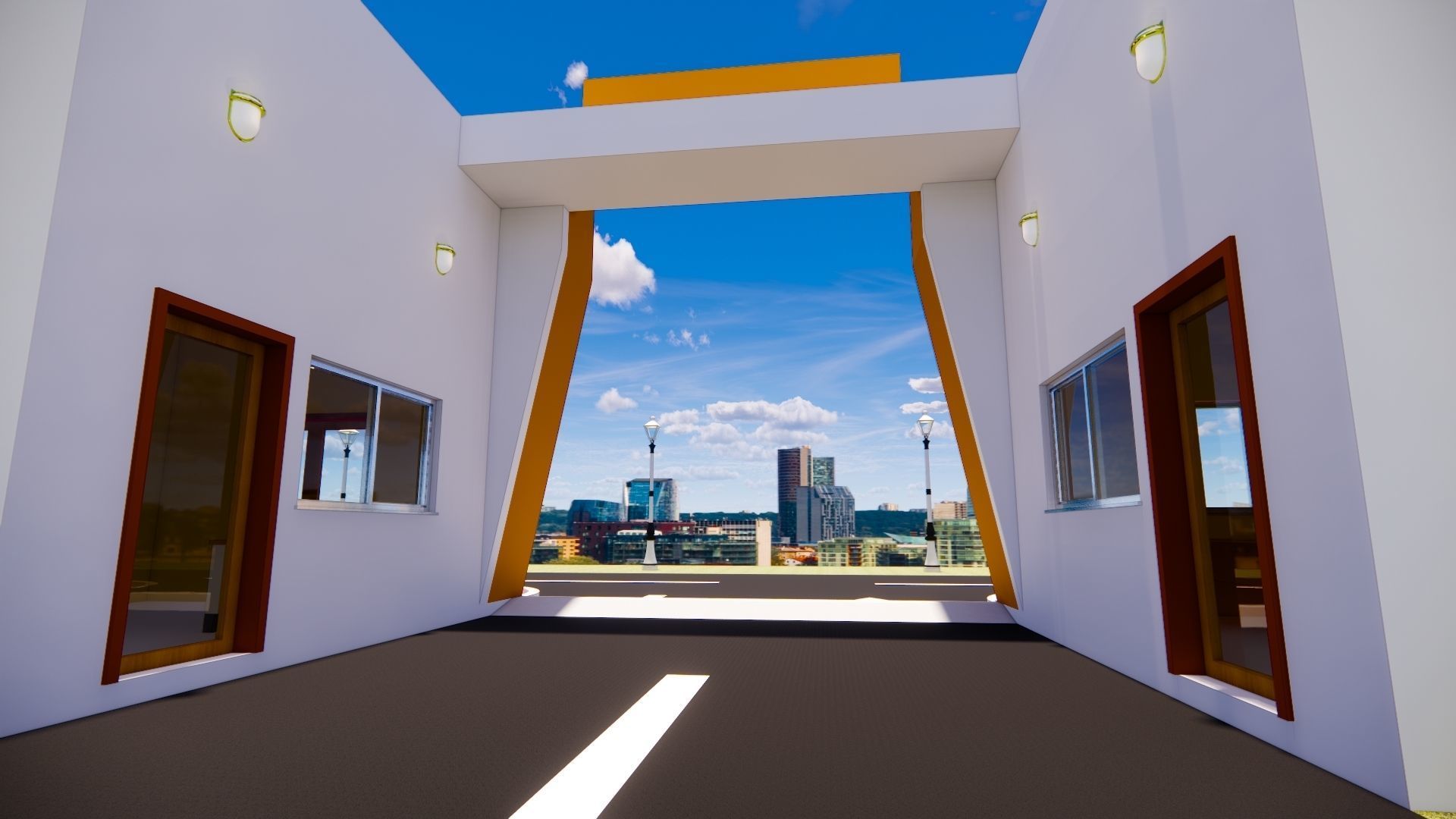 Entrance Gate in Revit 3D model | CGTrader