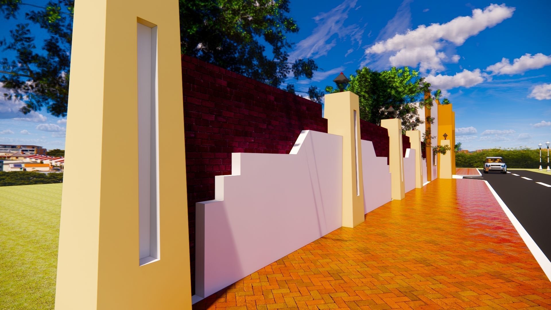 Entrance Gate in Revit 3D model | CGTrader