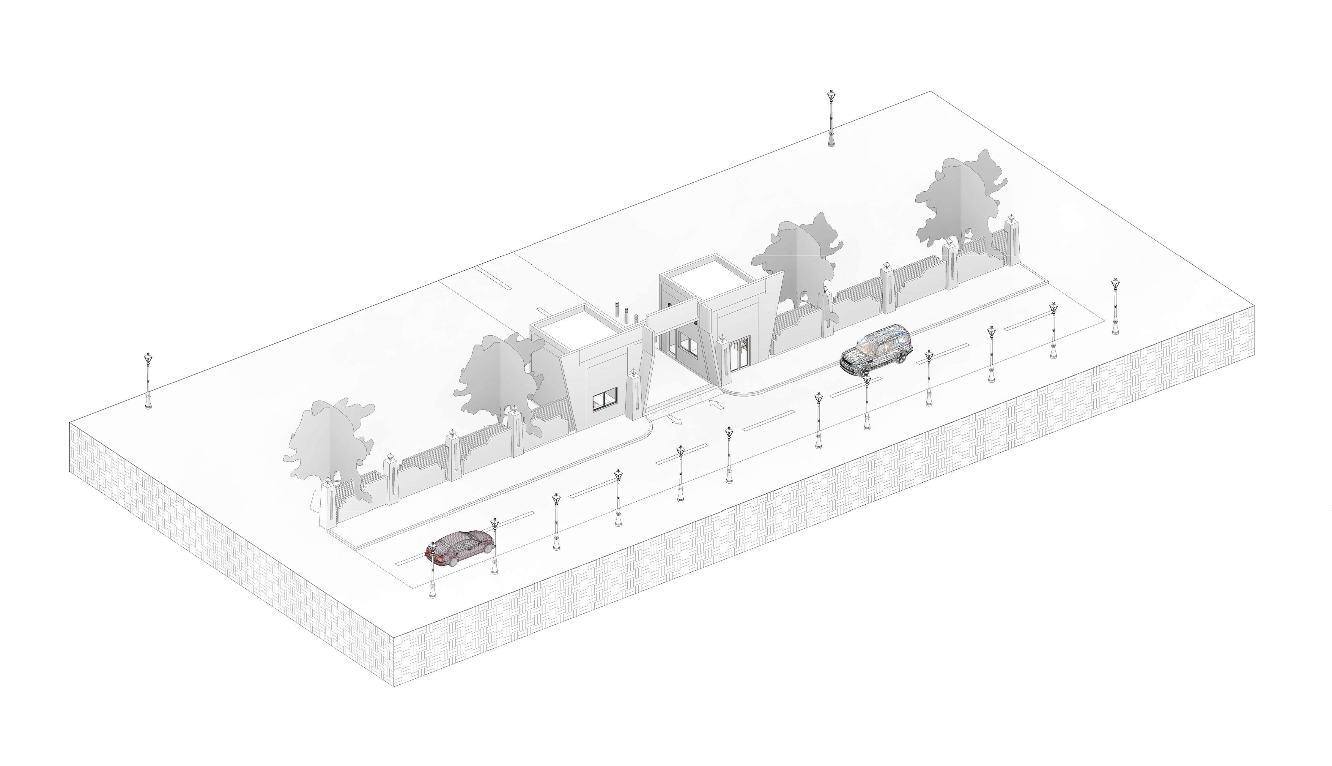 Entrance Gate in Revit 3D model | CGTrader
