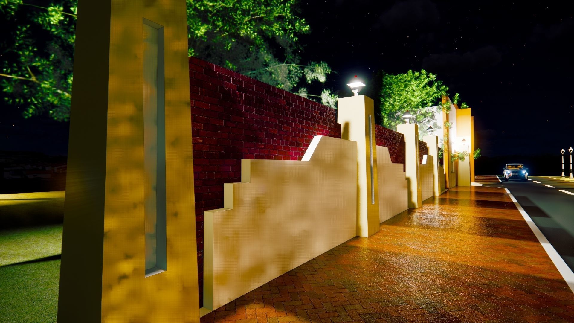 Entrance Gate in Revit 3D model | CGTrader