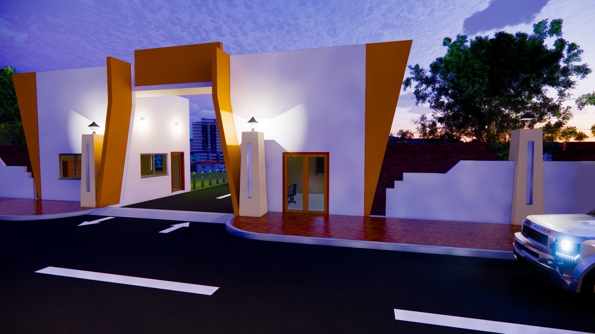 Entrance Gate in Revit 3D model | CGTrader