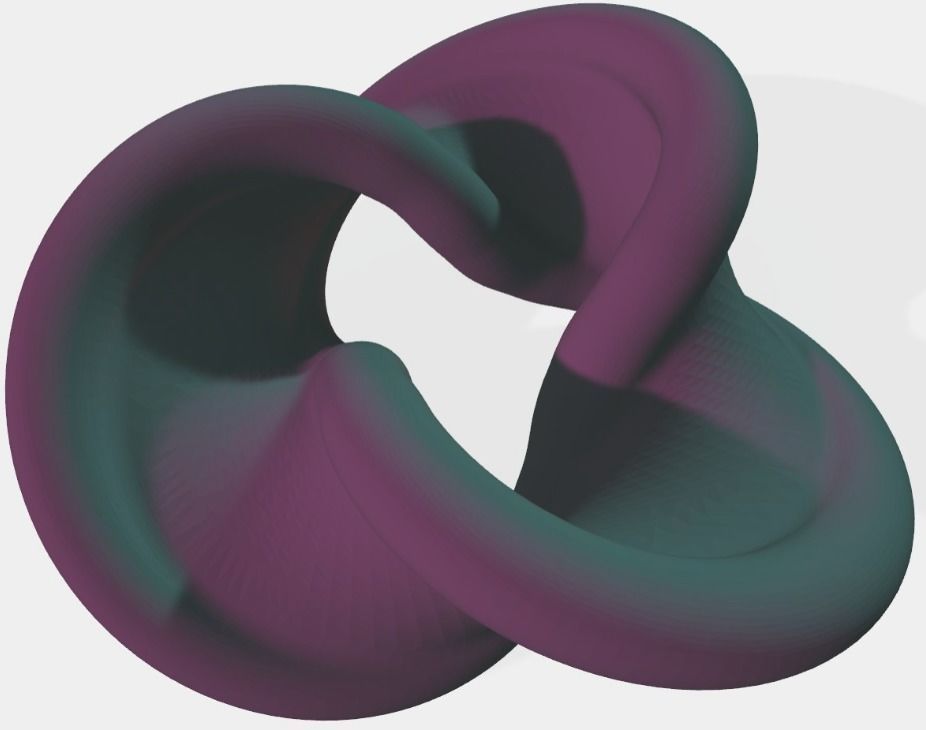 Trefoil with connecting Mobius strip 3D model 3D printable | CGTrader
