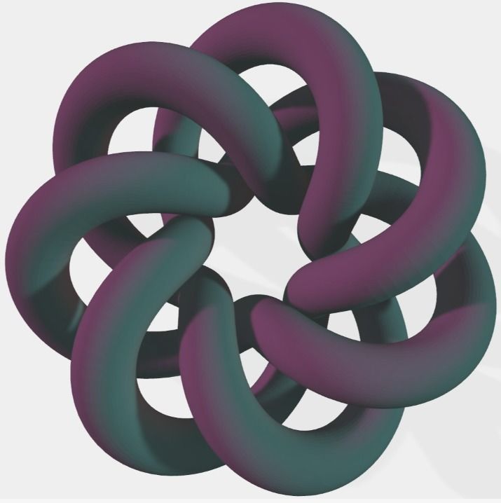 7 crossing torus 3D model 3D printable | CGTrader