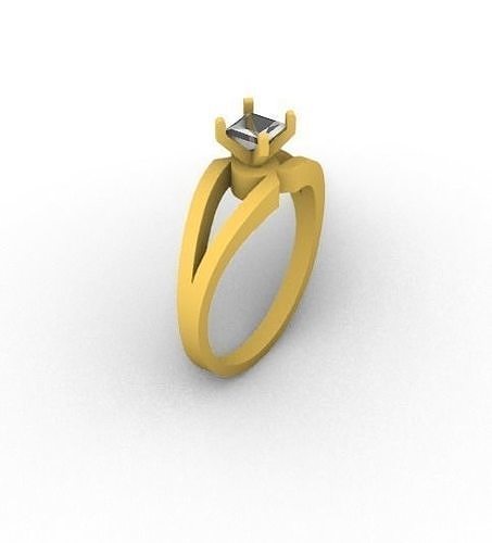 Solitaire Ring 3D model 3D printable | CGTrader