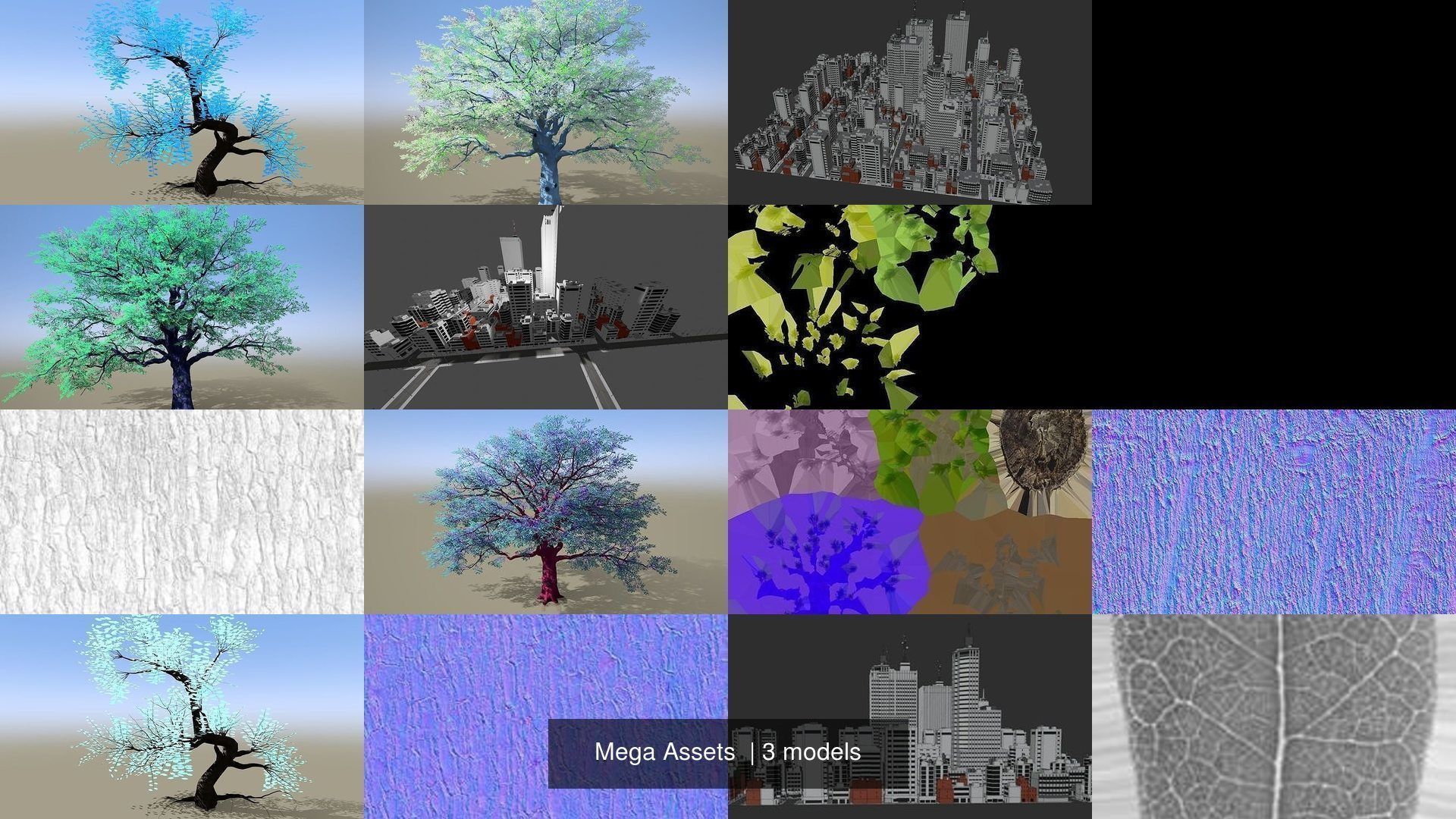 3D Model Collection Mega Assets VR / AR / low-poly | CGTrader
