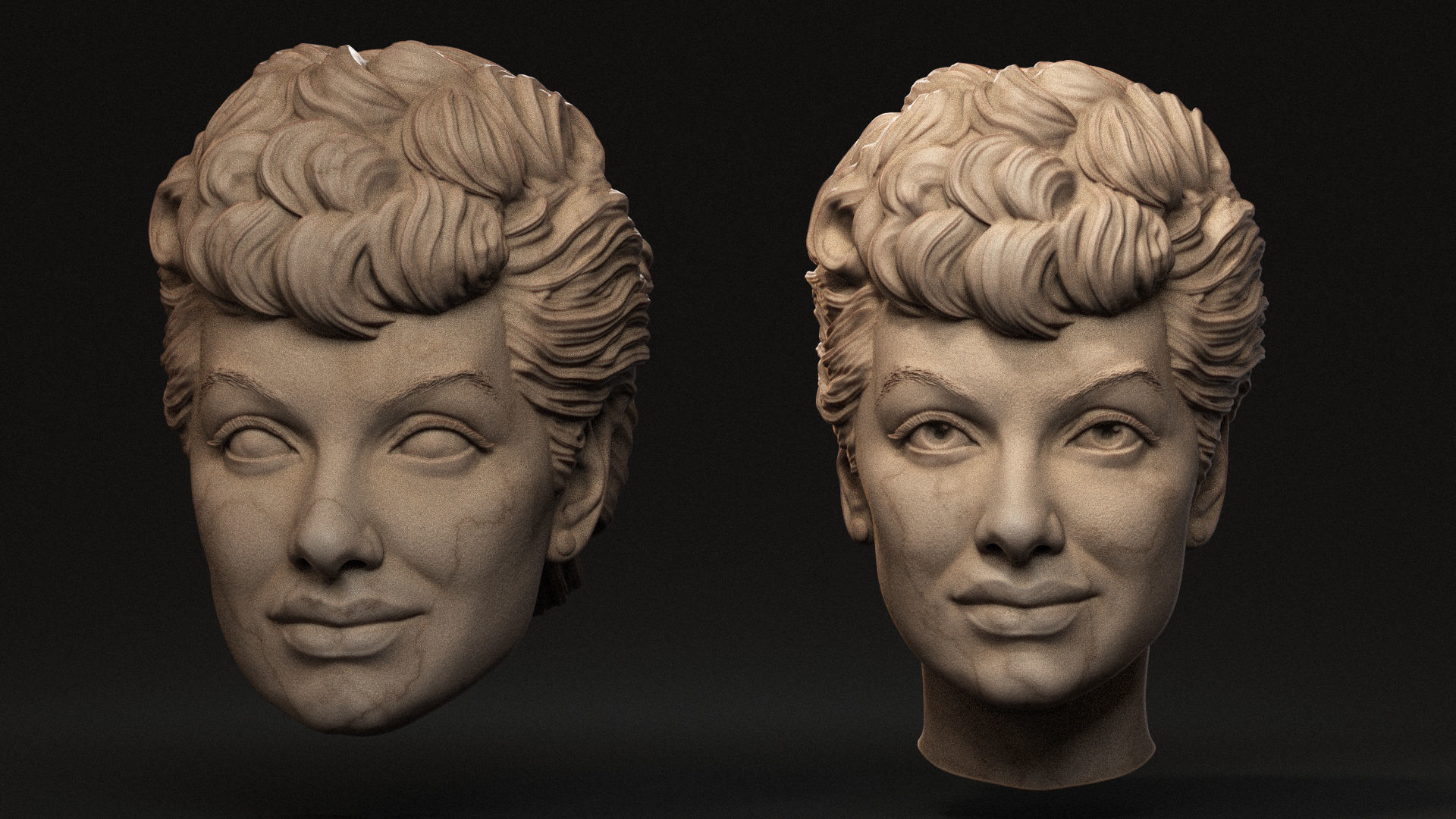 Lucille Ball as Lucy 3D model 3D printable | CGTrader