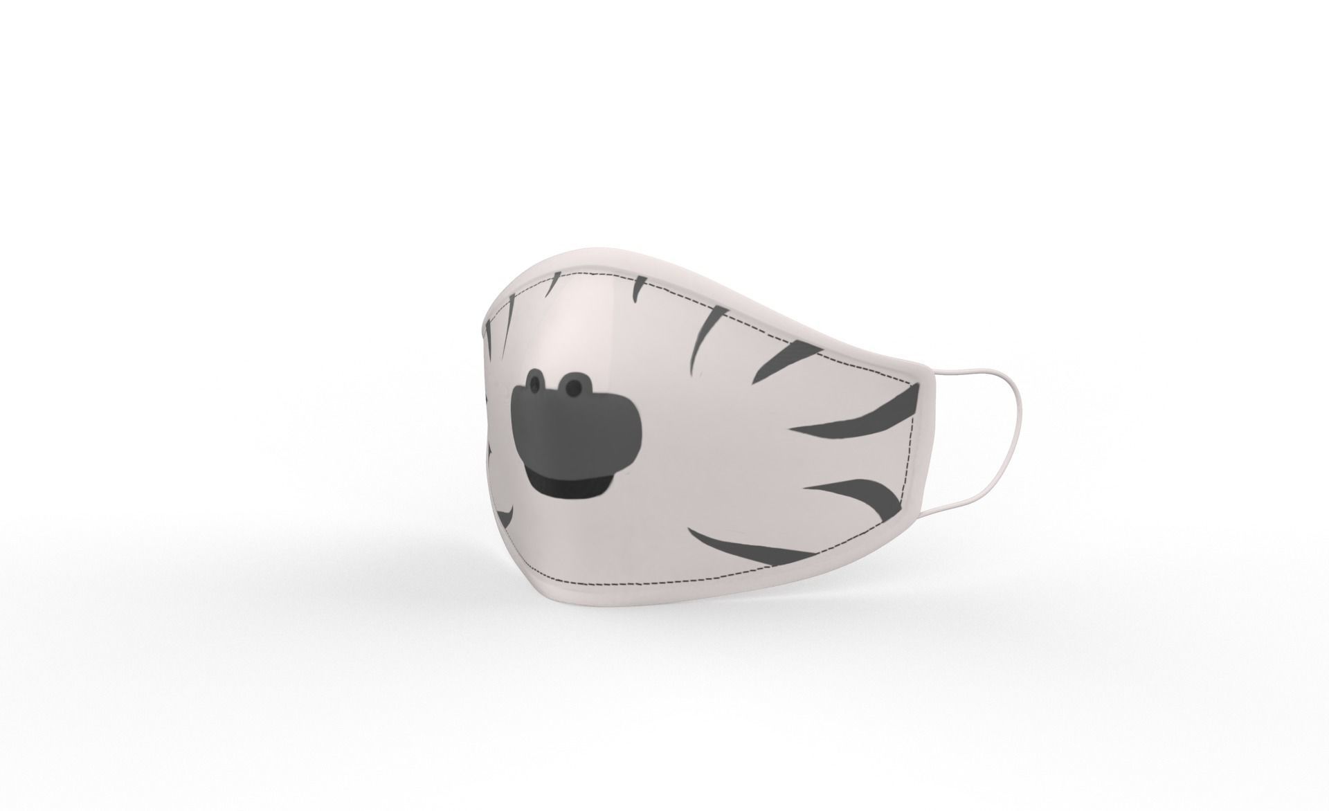 3D model Cartoon Zebra face mask animal VR / AR / low-poly | CGTrader