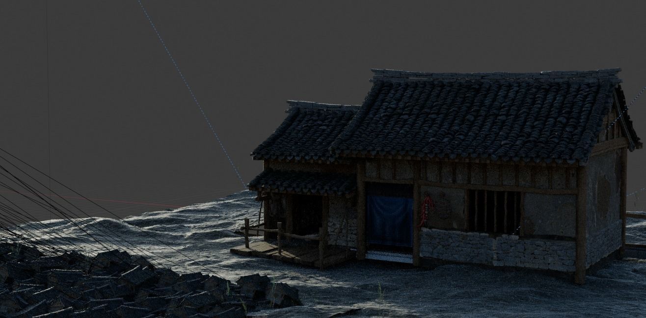 Old Japanese building for hyper realistic animation free 3D model ...