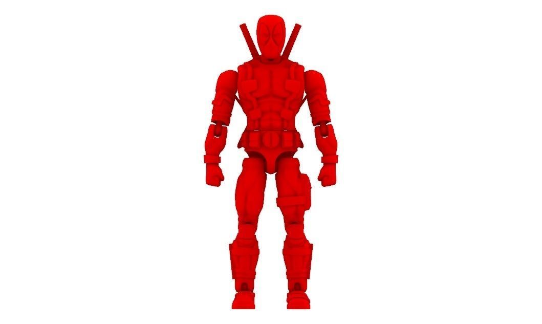 Deadpool - ARTICULATED POSEABLE ACTION FIGURE 100mm 3D model 3D ...