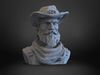 Cowboy Bust 3D model 3D printable | CGTrader