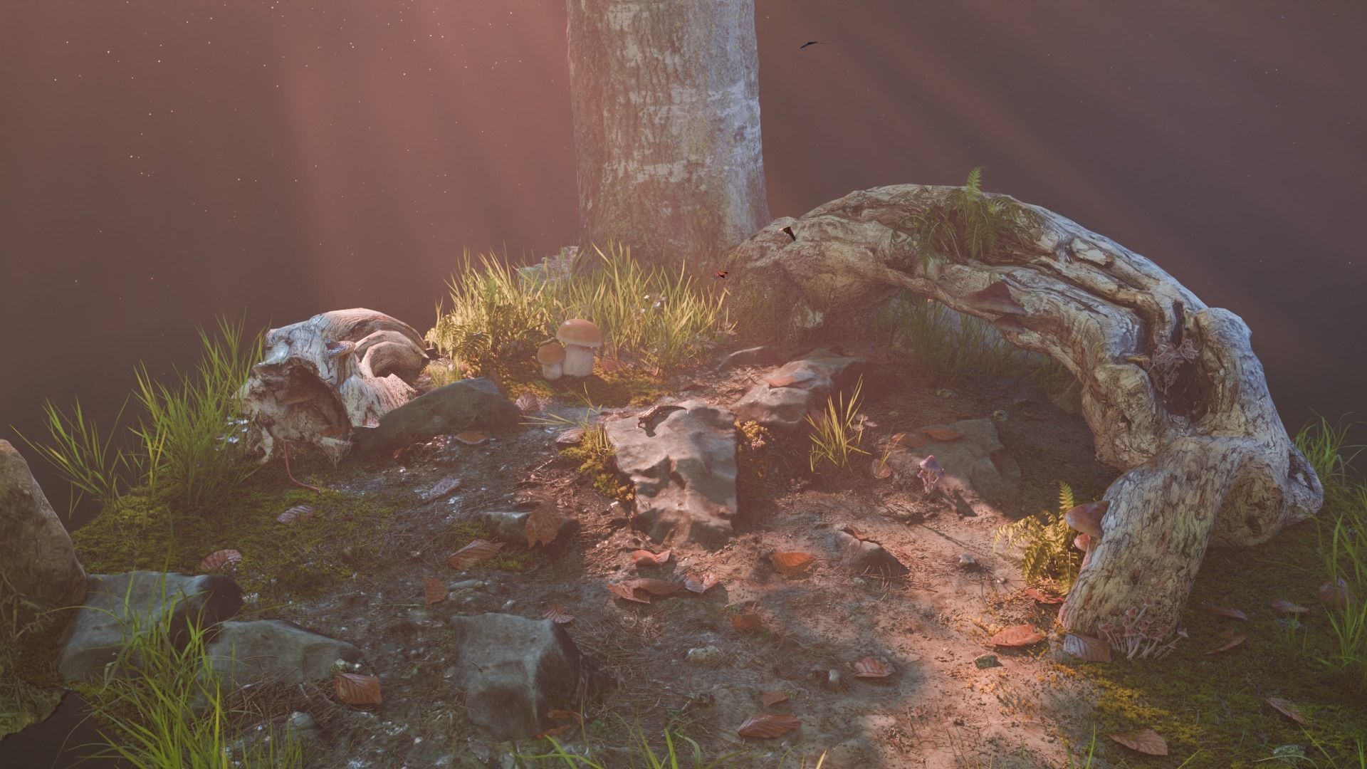 Ecosystem low scale plant Grass and animals 3D model animated | CGTrader