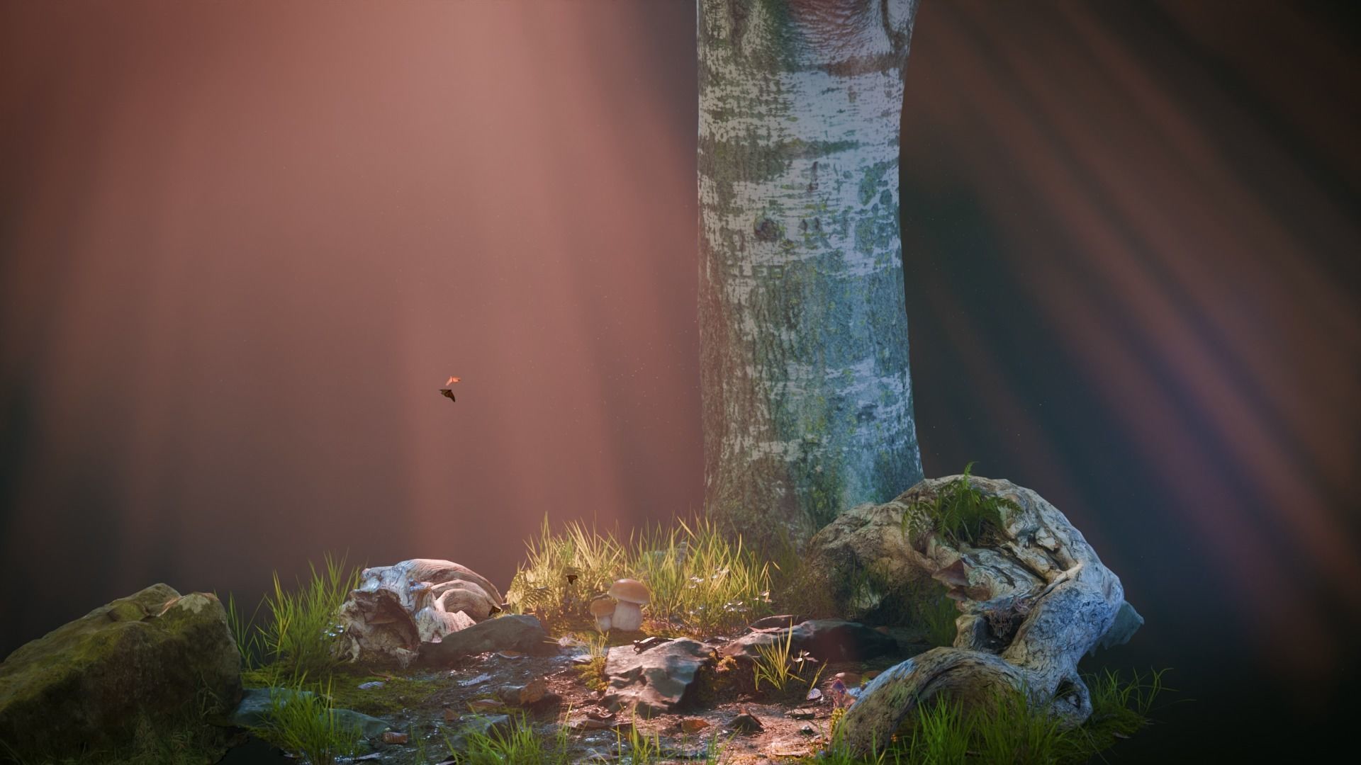 Ecosystem low scale plant Grass and animals 3D model animated | CGTrader