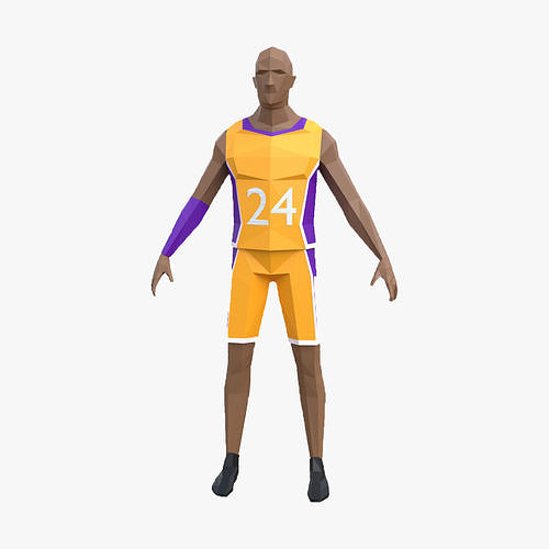 Lowpoly Basketball player - Kobe Bryant 3D model | CGTrader