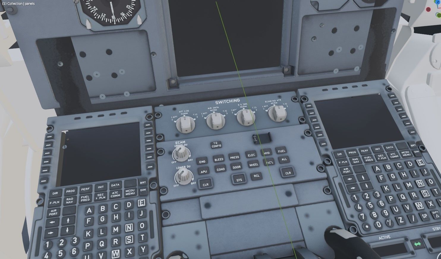Airbus a320 cabin and cockpit 3D model animated | CGTrader