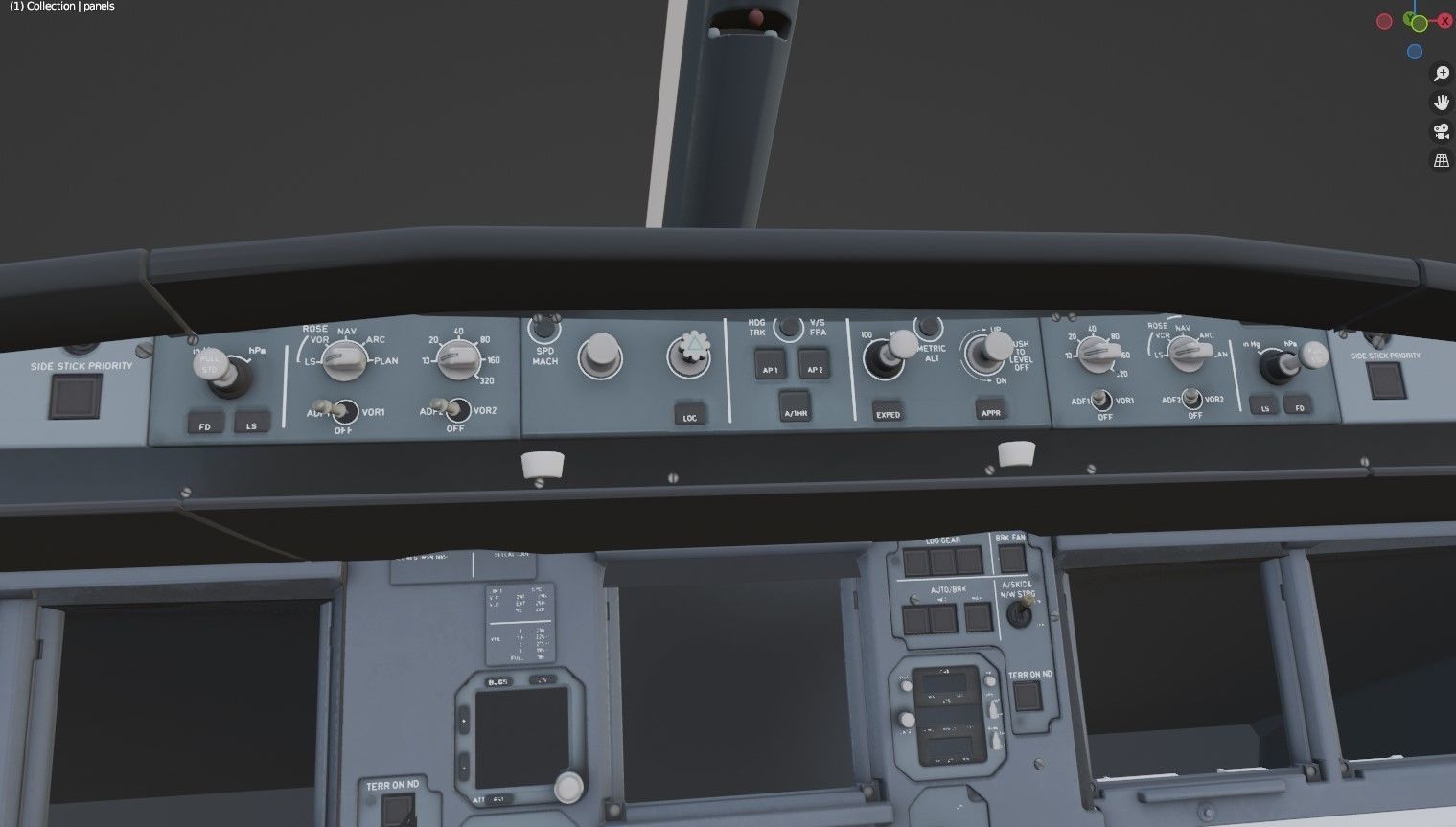 Airbus a320 cabin and cockpit 3D model animated | CGTrader