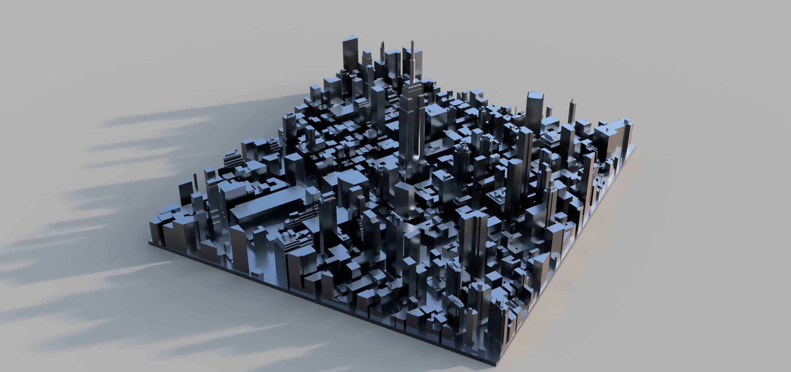 3D Model of New York City with the Empire State Bridge 3D model 3D ...