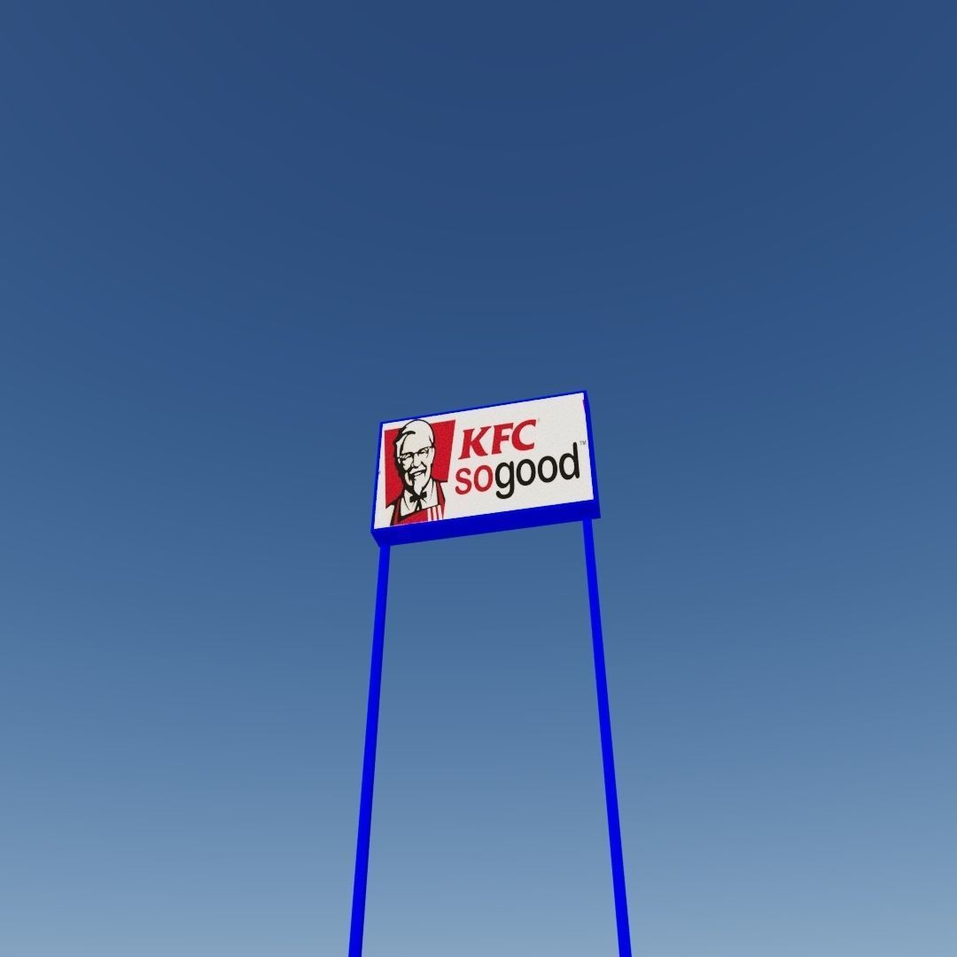 3D model KFC sign VR / AR / low-poly | CGTrader