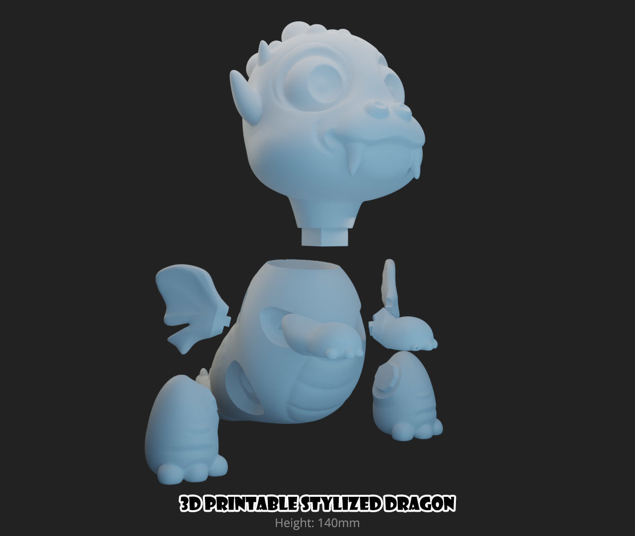 3D Printable Stylized Dragon free 3D model 3D printable | CGTrader