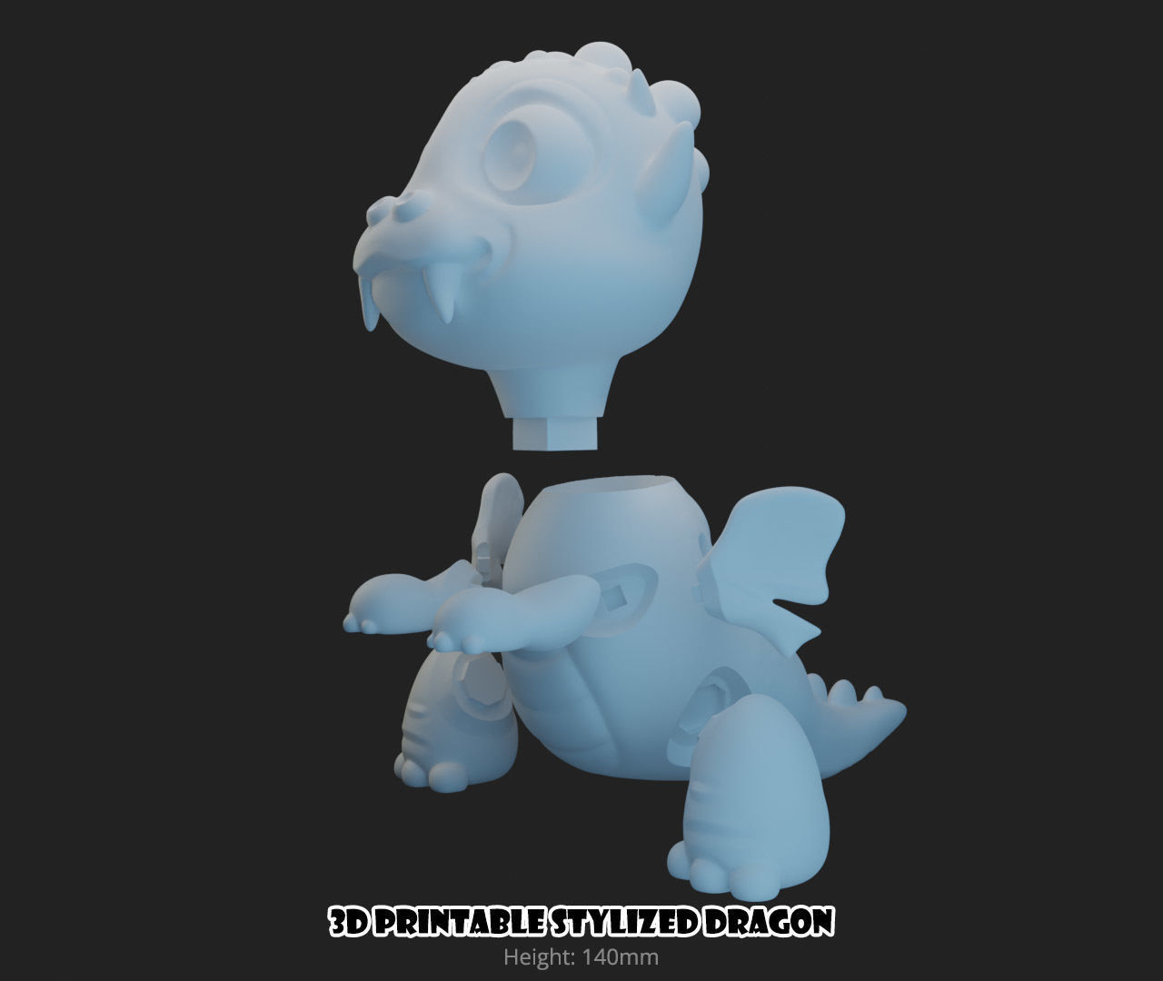 3D Printable Stylized Dragon free 3D model 3D printable | CGTrader