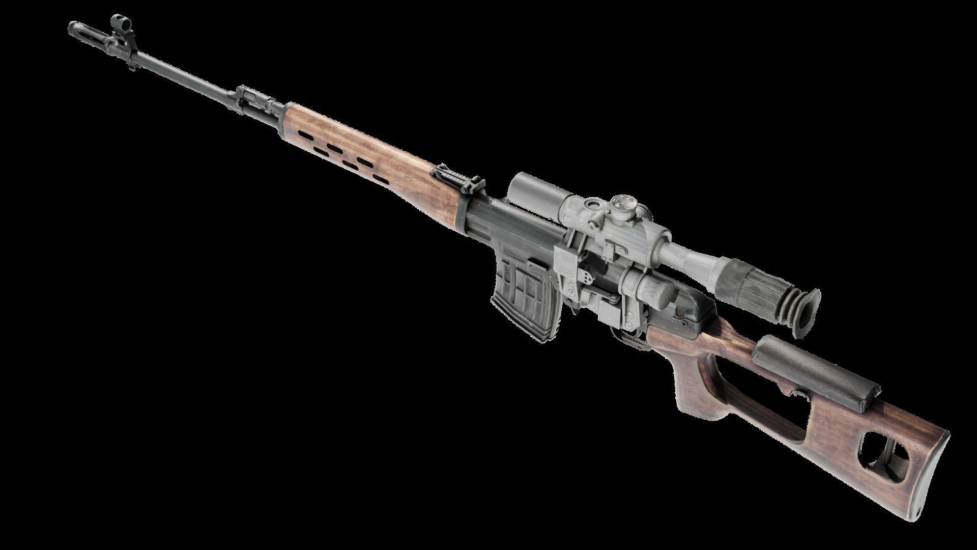3D model Dragunov SVD Sniper Rifle PBR VR / AR / low-poly | CGTrader